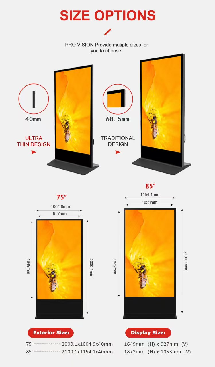 Buy China Wholesale 75" 98" 55 Inch Indoor Touch Screen Advertising ...