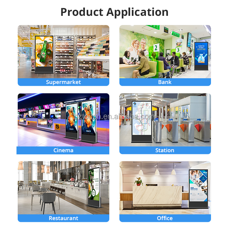 75 85 86 Inch Cms Software Indoor Touch Screen Lcd Outdoor Totem Floor ...