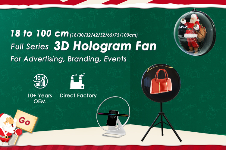 Advertising Holograma 3d 65cm Sync Hologramas Proyectores Led Projector 4k Ventilador Holograma ...