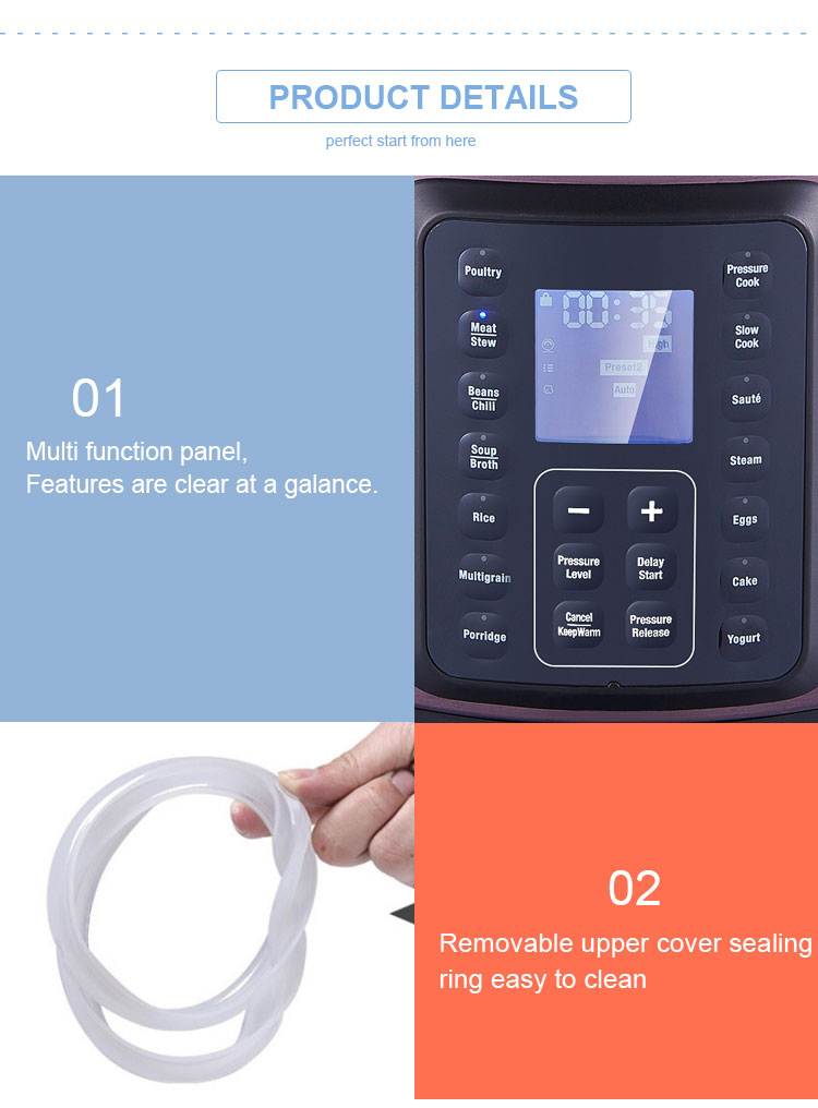 9 In 1 Programmable Auto Release Multi Function 6 L Stainless Steel ...