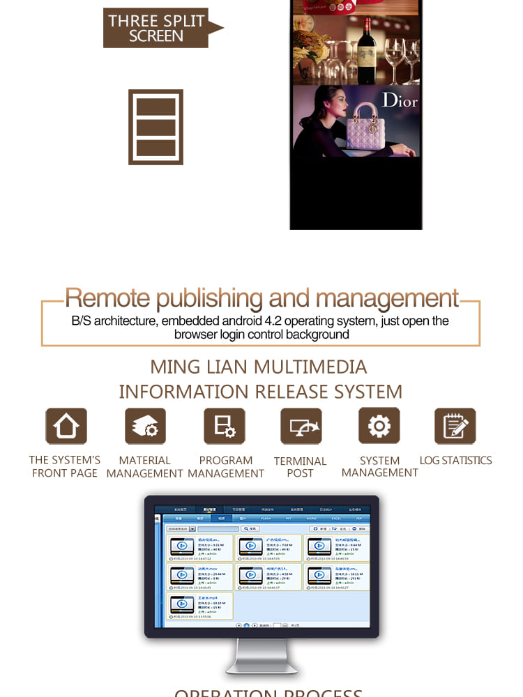 75" 100" 55 Inch Indoor Touch Screen Lcd Outdoor Advertising Totem ...