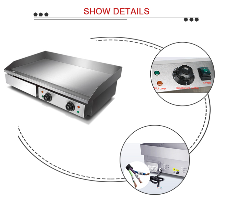 Cheaper Stainless Steel Commercial Griddle Machine Electric Flat Plate ...