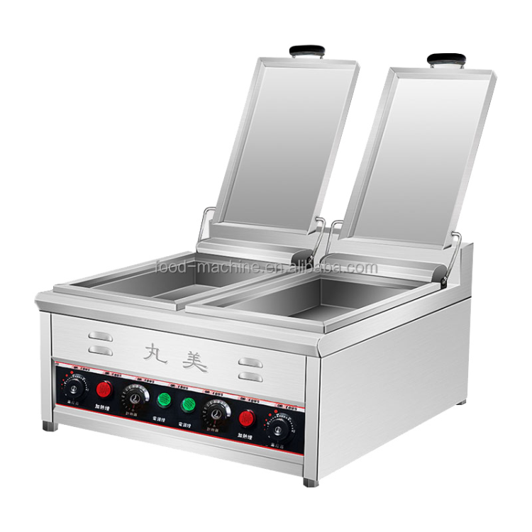 Commercial Electric Stainless Steel Deep Double Pan Griddle Dumpling ...