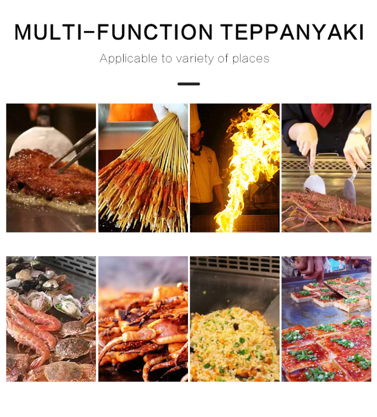Customize Restaurant Commercial Stainless Steel Japanese Flat Top ...