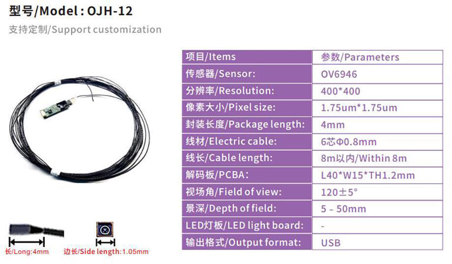 Ov6946 Usb Micro Endoscope Module Fov120 Degrees Depth Of Field 5-50mm ...