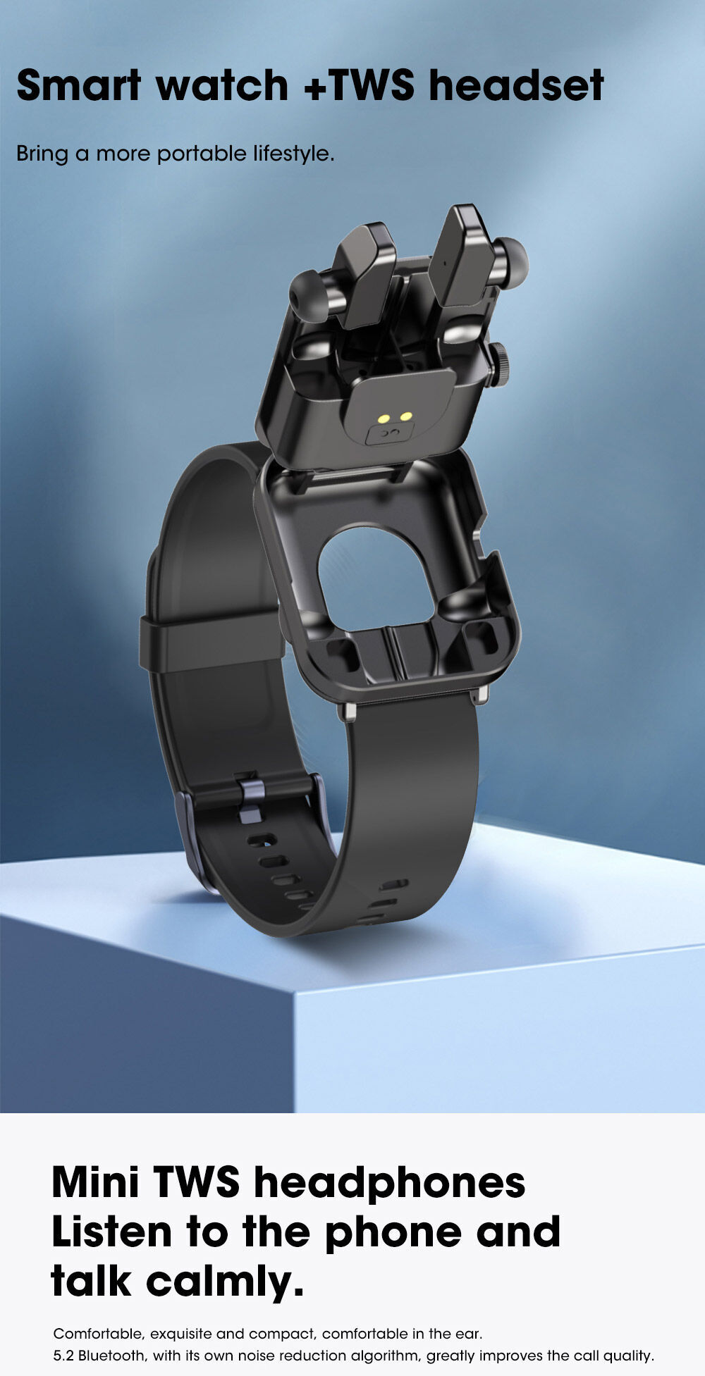 Buy Wholesale China Tws Earbuds Smart Watch With Earbuds Earphone ...