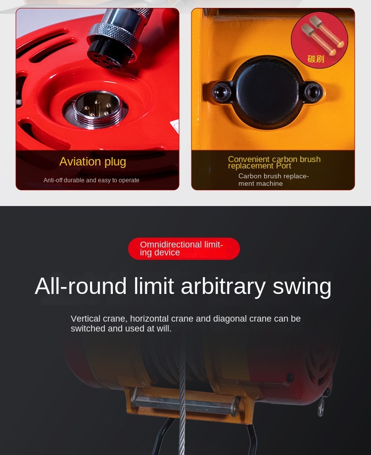 Buy Wholesale China Portable Wire Rope Winch Hoist 160kg Single-hole ...