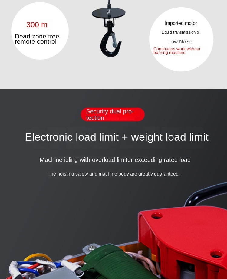 Buy Wholesale China Portable Wire Rope Winch Hoist 160kg Single-hole ...