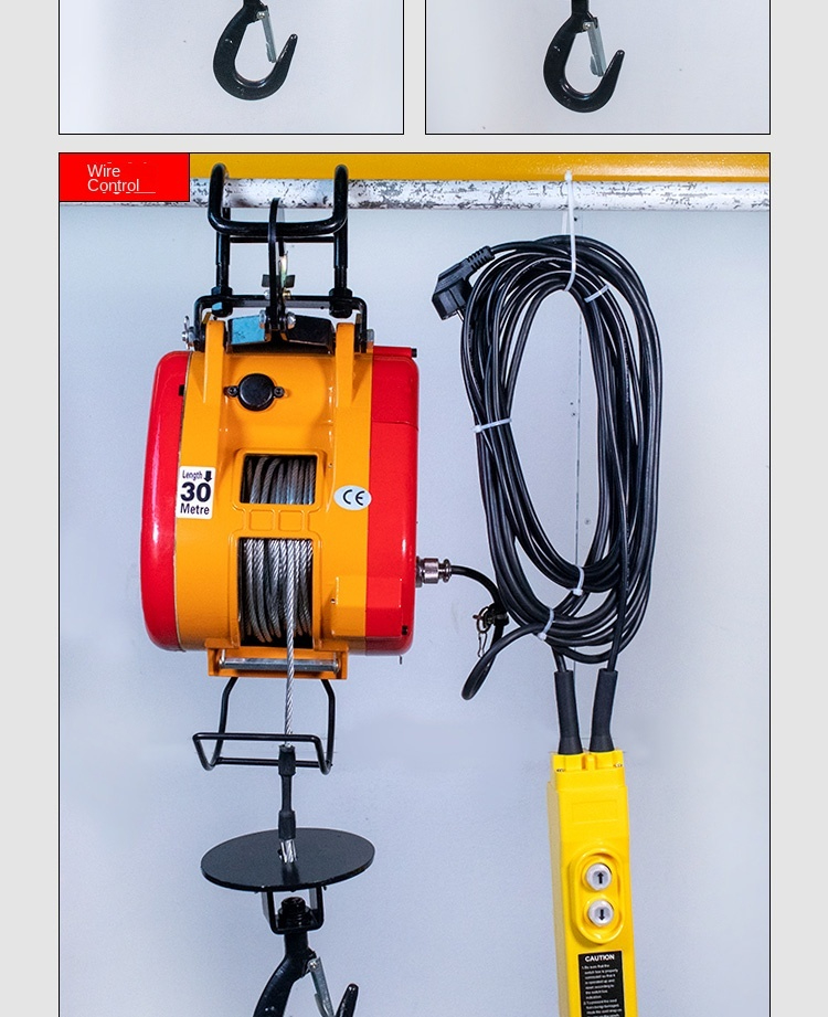 Buy Wholesale China Portable Wire Rope Winch Hoist 160kg Single-hole ...