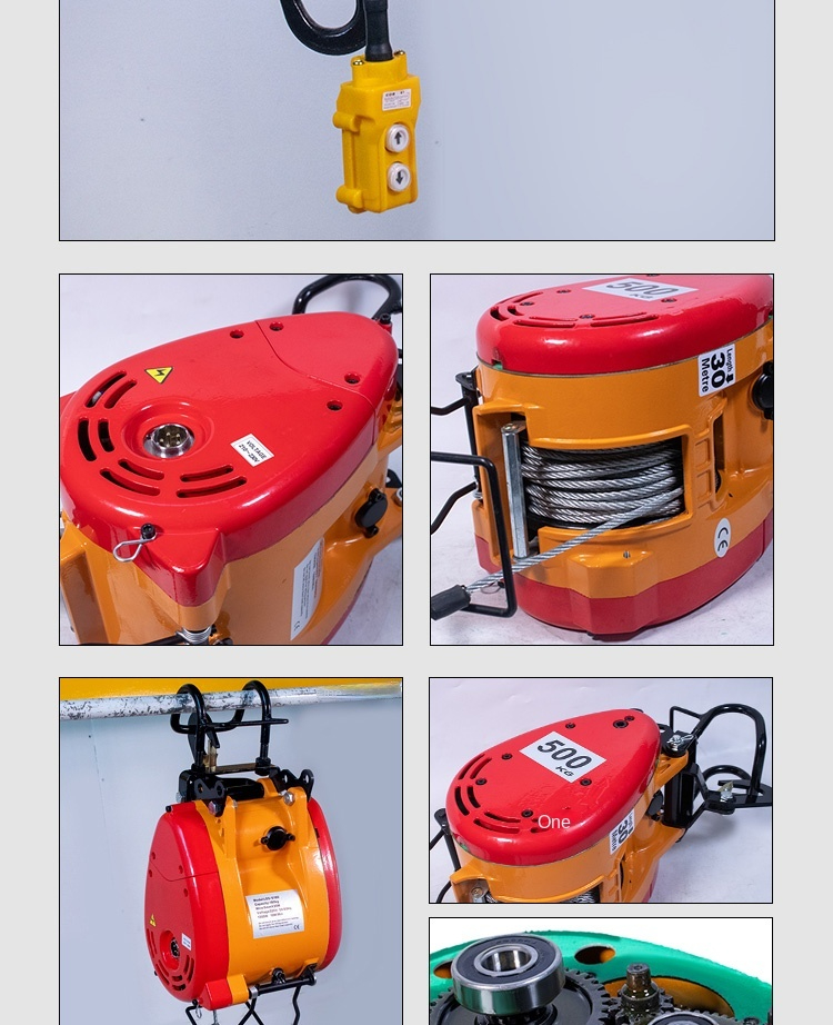 Buy Wholesale China Portable Wire Rope Winch Hoist 160kg Single-hole ...
