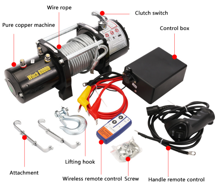 Factory Sale Dc 12v/24v Electric Winch 2000-20000lbs Off Road Car Winch ...