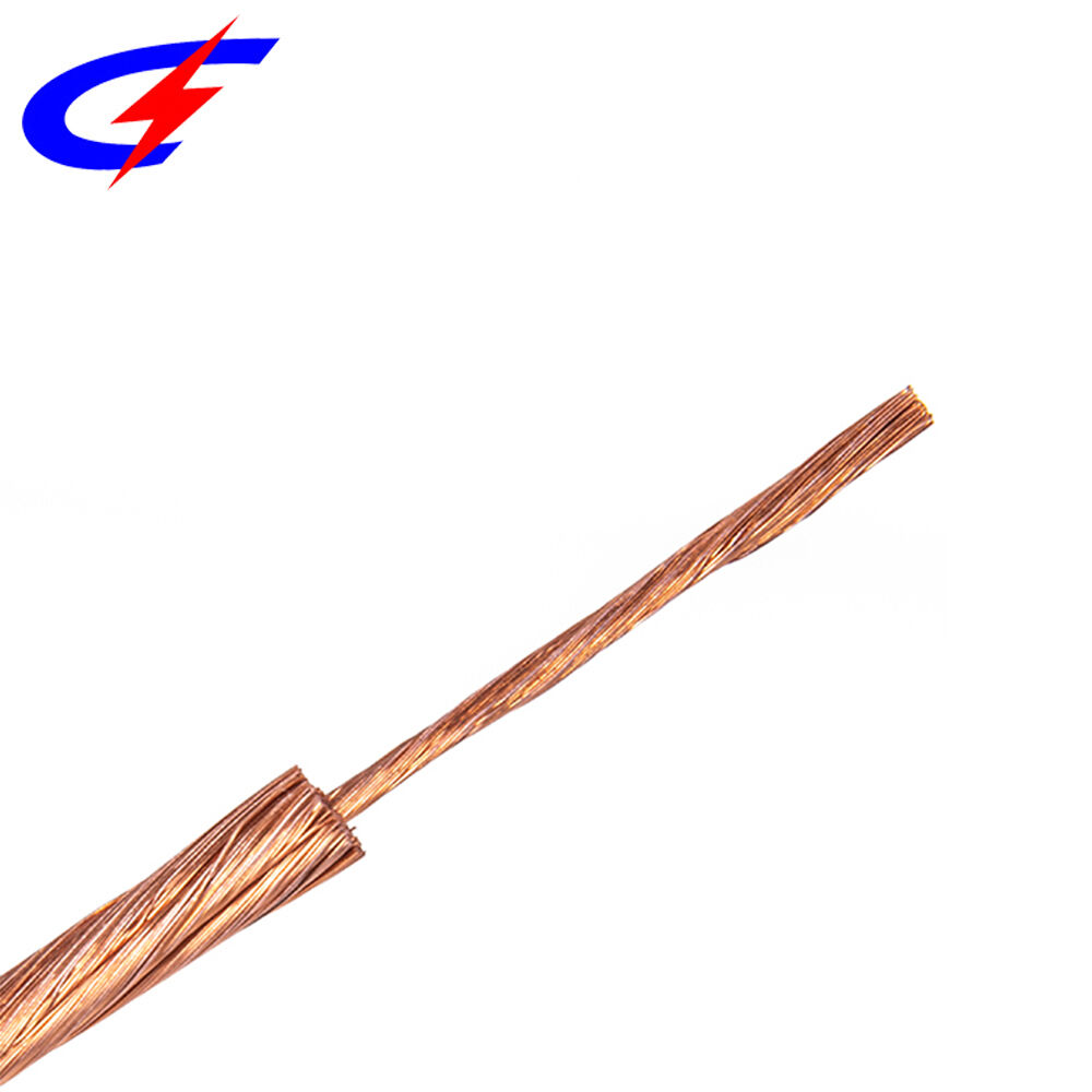 Solid Stranded Flexible Copper Conductor Electric Grounding Cable Bare ...