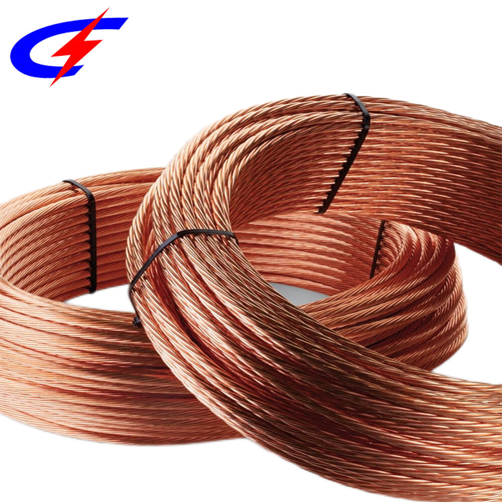 Solid Stranded Flexible Copper Conductor Electric Grounding Cable Bare Copper Wire - Explore ...