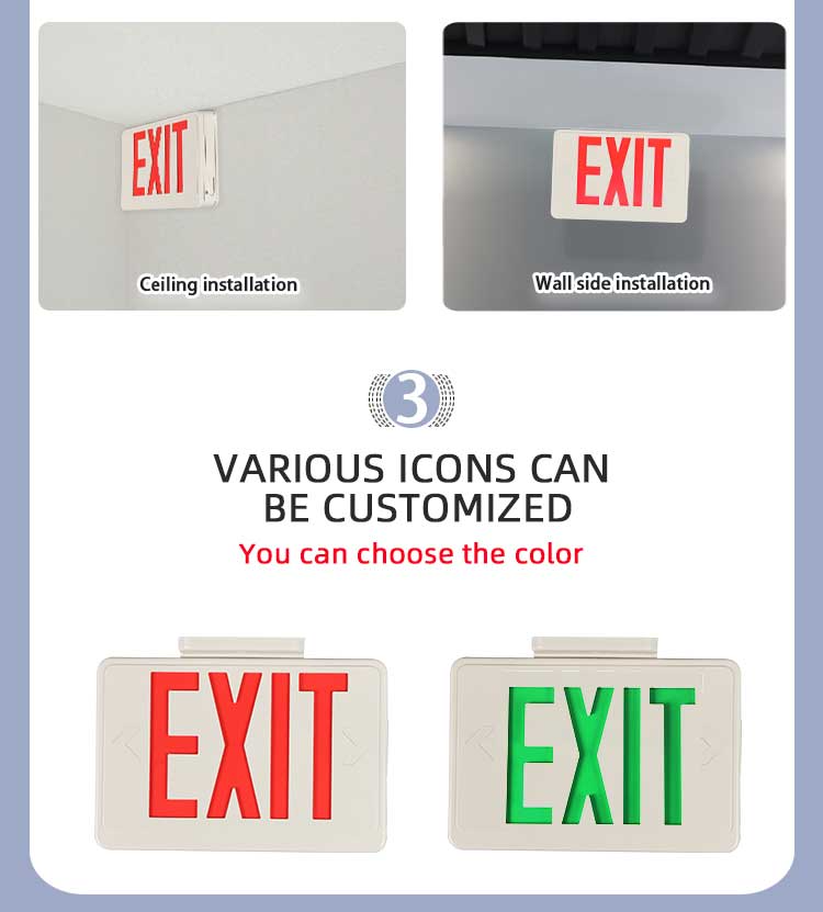 Bulk Buy China Wholesale Best Sale Emergency Exit Sign Box 3w Emergency ...