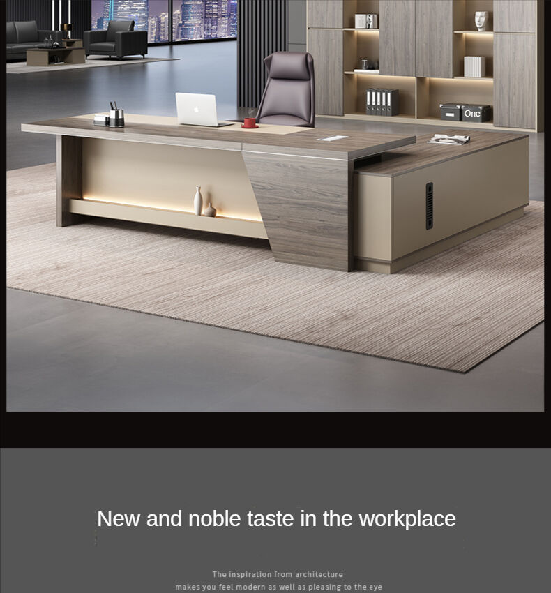 Korea Market Best Selling Office Table 2.4m Modern L-shape Executive ...