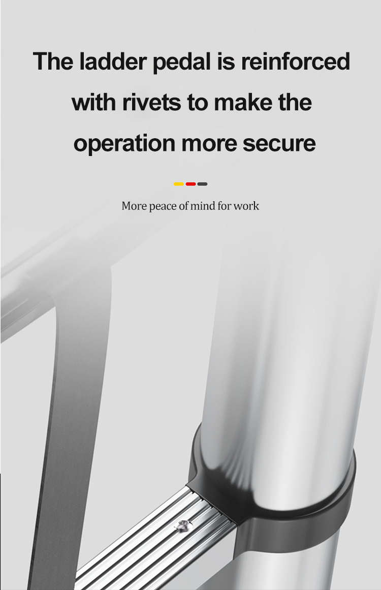 Uni-silent Steps Folding Telescopic Aluminum Ladder Extension Ladder ...