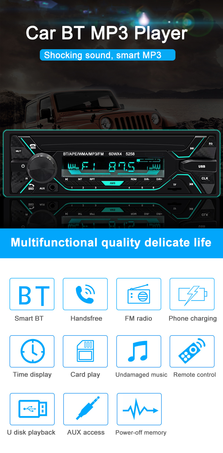 5258 Wholesale Usb Bt Fm Stereo Radio Player Car Lcd Monitor Mp3 Car ...