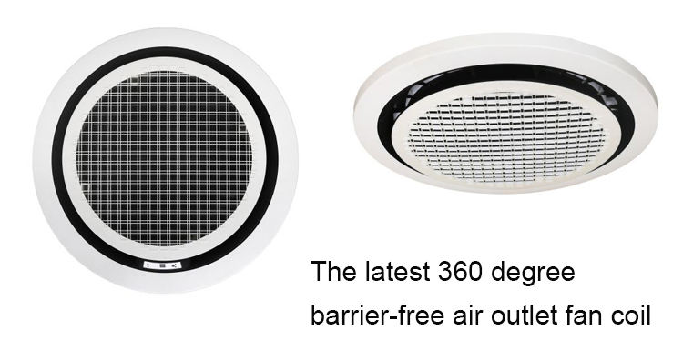 High Efficiency Coil Design 360 Degree Round Cassette Room Fan Coil ...