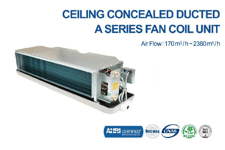 Industrial 300-1200cfm Fcu Air Conditioner Chiller Water Fan Coil ...