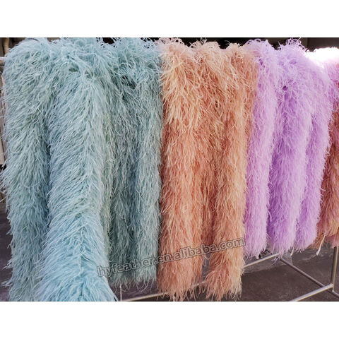 Curly ostrich feather boas wholesale store