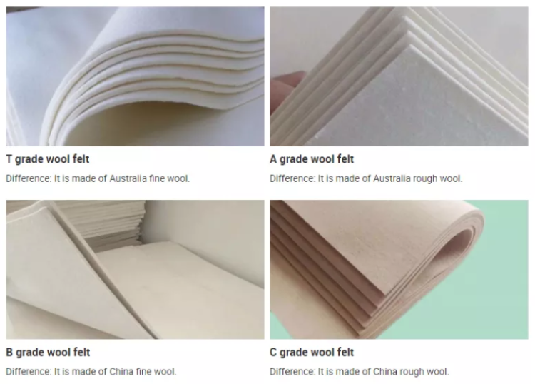 Custom Size 8mm 12mm 19mm 15mm Wool Felt Sheet Pure Wool Felt Fabric ...