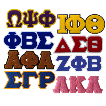 Chenille Greek Letters Hoodie Aka Sorority Patch Zeta Phi Beta Patches Delta Sigma Dst Sorority ...