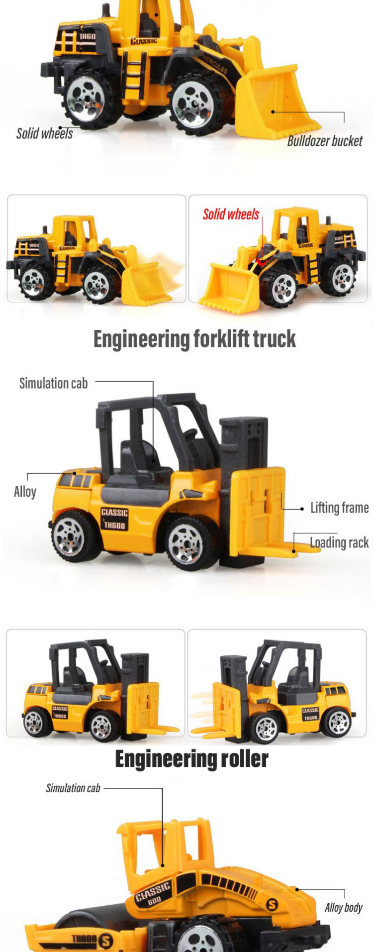 Wholesale Alloy Die-cast Car Transporter Set Excavator Dump Truck ...