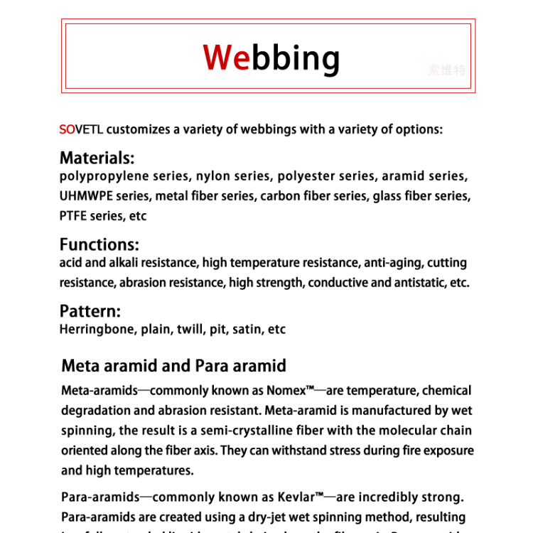 Wholesale 38x2mm Para Aramid Fire Resistant & Flame Retardant Webbing ...