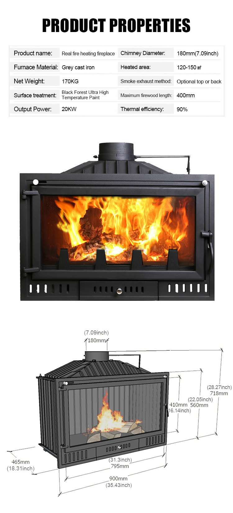 Buy China Wholesale Home Eu Cast Iron Burning Wood Fireplace Manufacturers,all Combustible ...