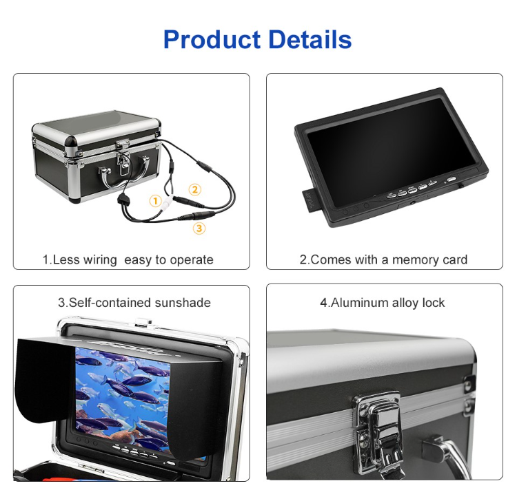 Waterproof Hd Camera 7inch Lcd Monitor Infrared Deep Sea Fish Finder ...