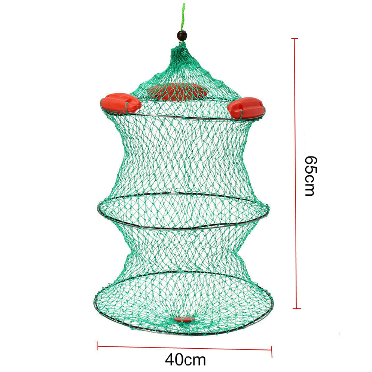 Foldable Fishing Nets Trap Drying Nylon-fishing-net Creels Cage Lobster ...