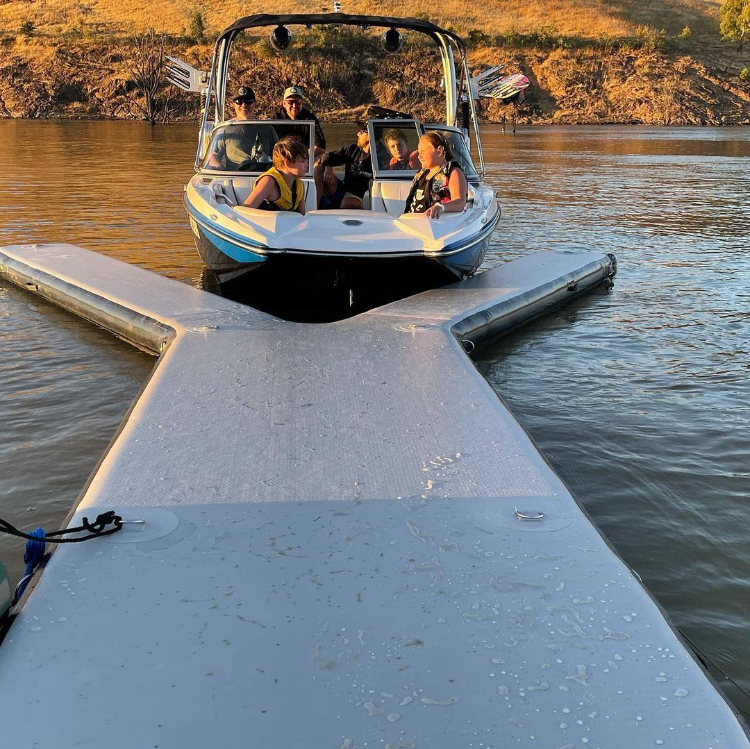 Drop Stitch Motor Boat Station E Shape Dock Floating Inflatable Sea ...