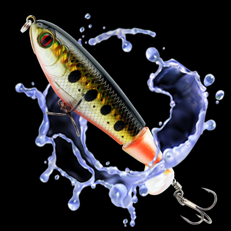 105mm 17g Fishing Floating Topwater Whopper Popper Lures Bait Bass ...