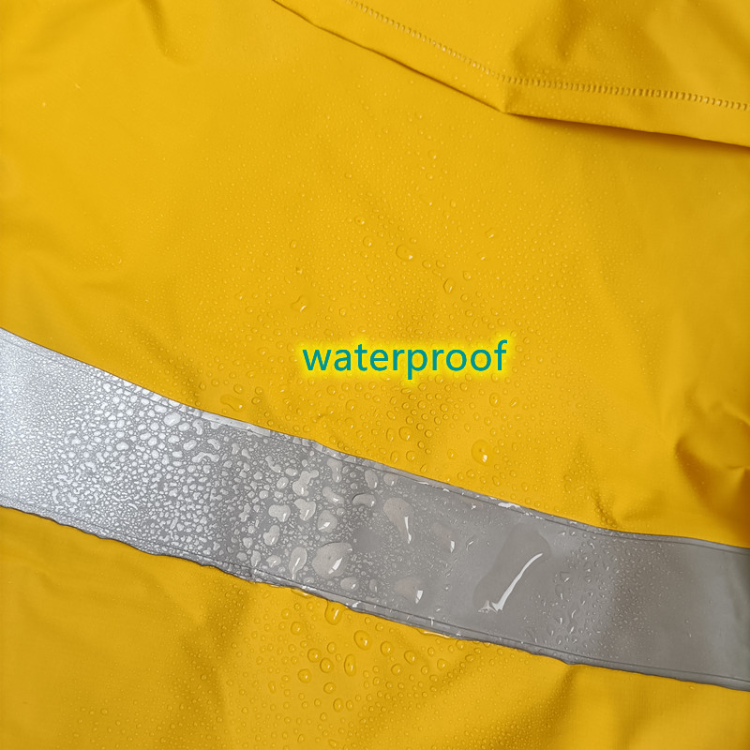 Pvc Polyester Rain Suit With Bib Pant Two Piece Rain Wear Unisex Work ...