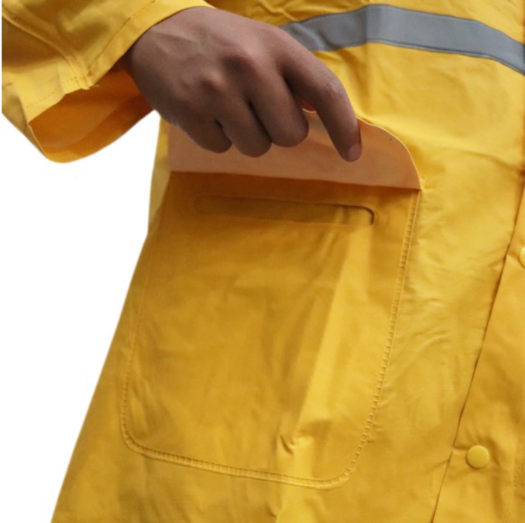 Pvc Polyester Rain Suit With Bib Pant Two Piece Rain Wear Unisex Work ...