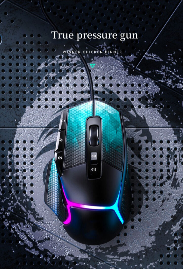 Pctenk Gaming Professional 10d Optical Mouse E Sports Light Rgb Pc ...