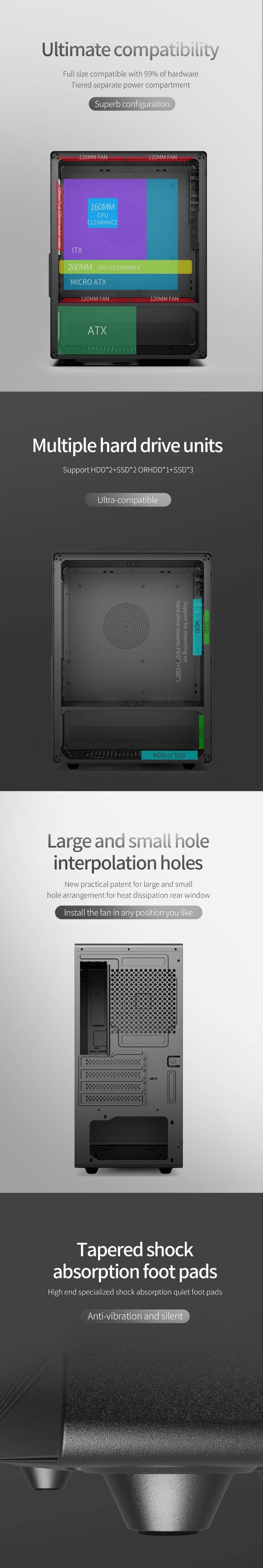 Buy Wholesale China Custom Soeyi Slim Microatx Computer Housing & Tower ...