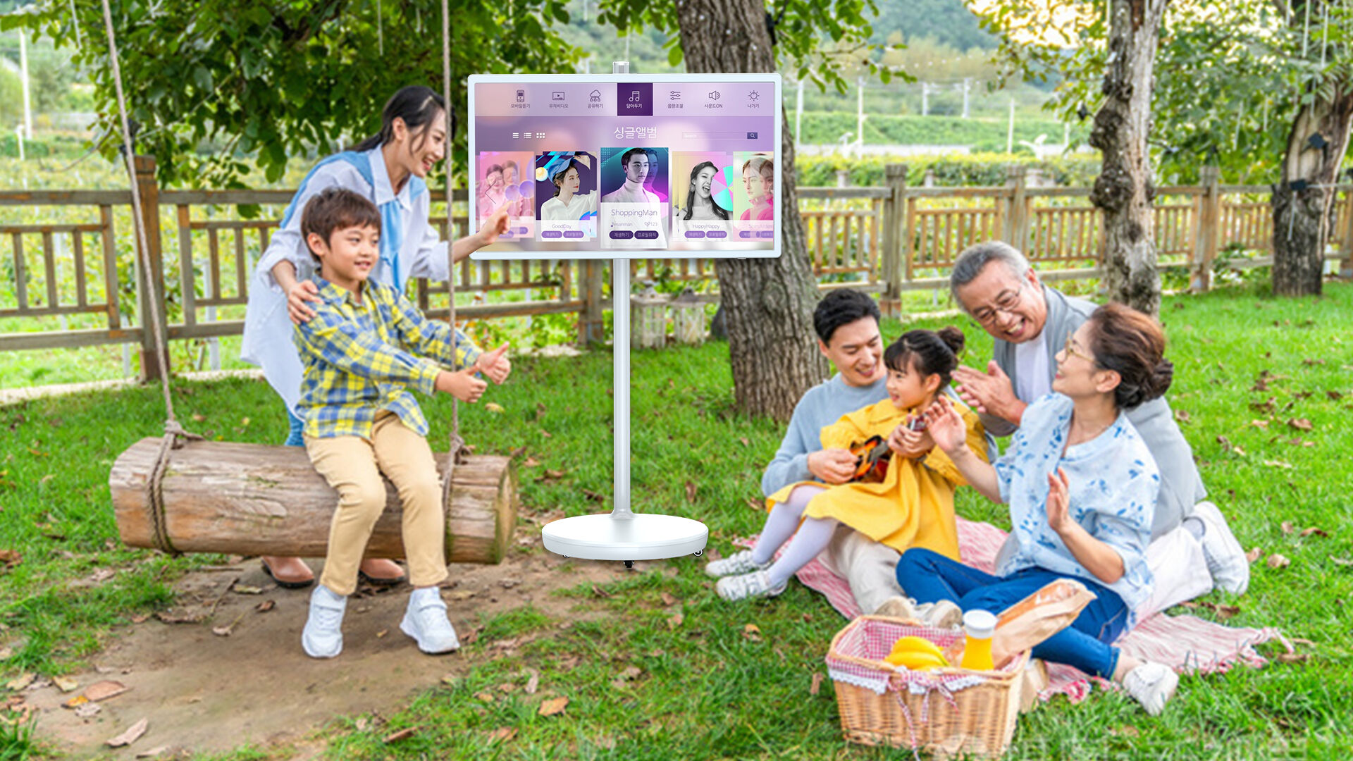 32 Inch 4-in-1 Hybrid Quad Core Cortex A55 Rolling Smart Monitor, Smart ...