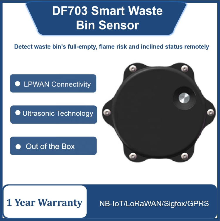 Df703 Sigfox Waste Bin Detector Full Empty Filling Monitoring Sensor ...