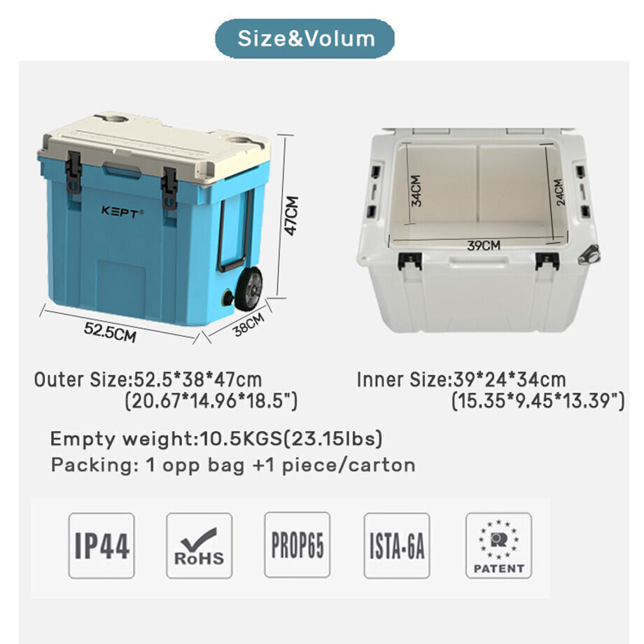 Buy Wholesale China New 35qt Telescopic Handle Rotomolded Cooler With ...