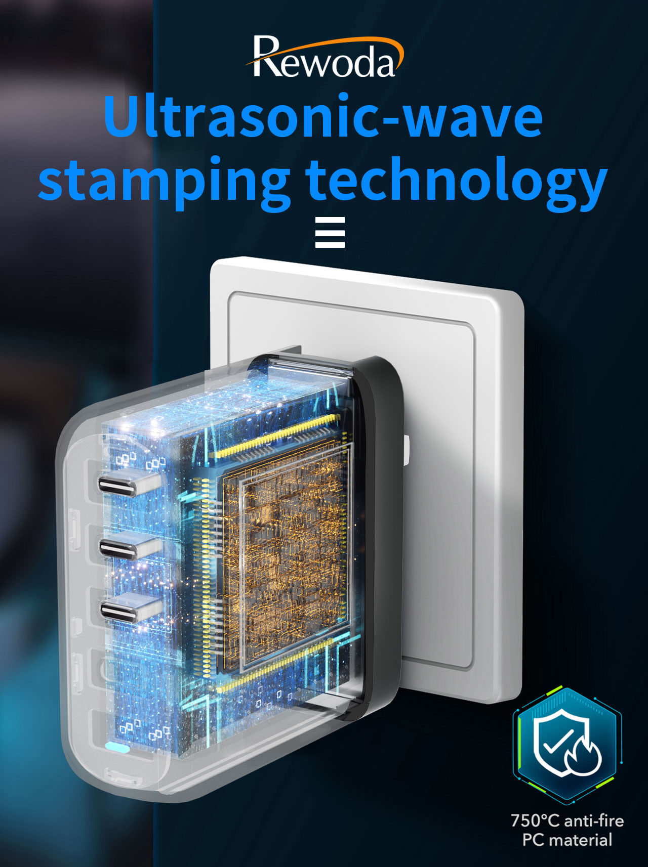 Gan 60w 140w 4 Ports Desktop Charger Multi Function Pd3.0 Qc3.0 Fast ...