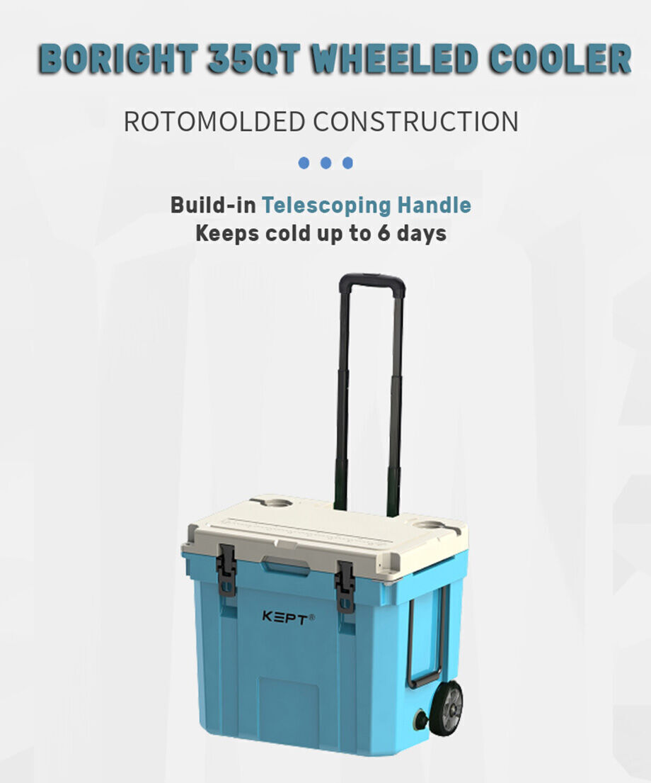 Factory Direct Sales Cooler With Retractable Push Pull Handle Camping ...