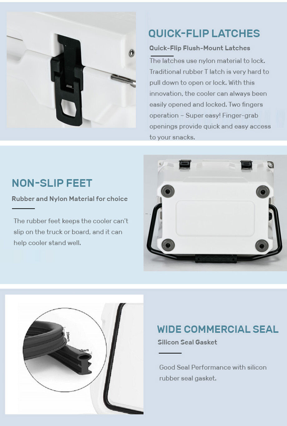 Factory Direct Sales Cooler With Retractable Push Pull Handle Camping ...