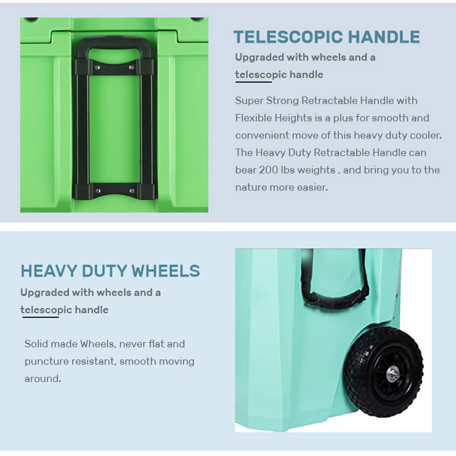 Factory Direct Sales Cooler With Retractable Push Pull Handle Camping ...