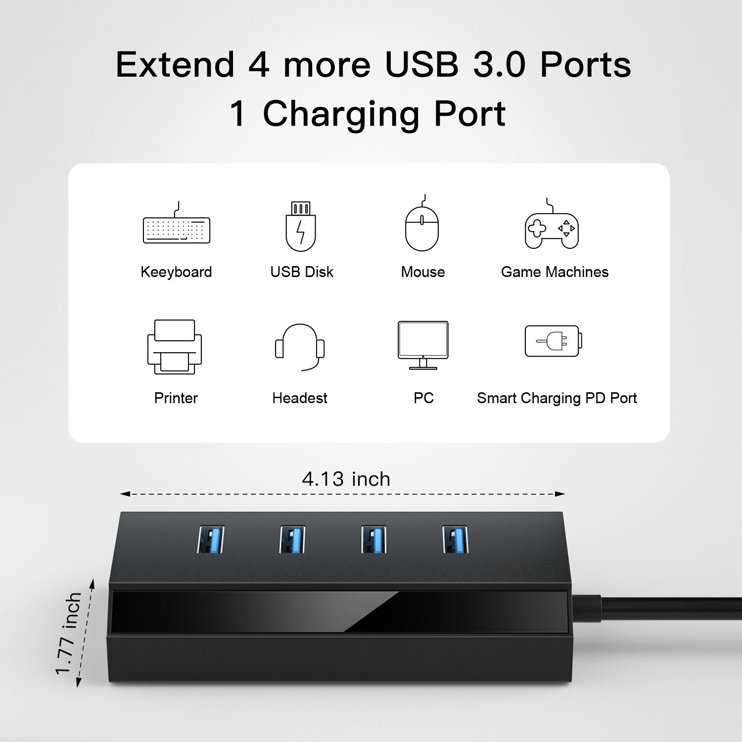 Oem Odm Usb 3.0 Hubs 4 Port Usb C Hub Card Reader Manufacturing Uh281 ...