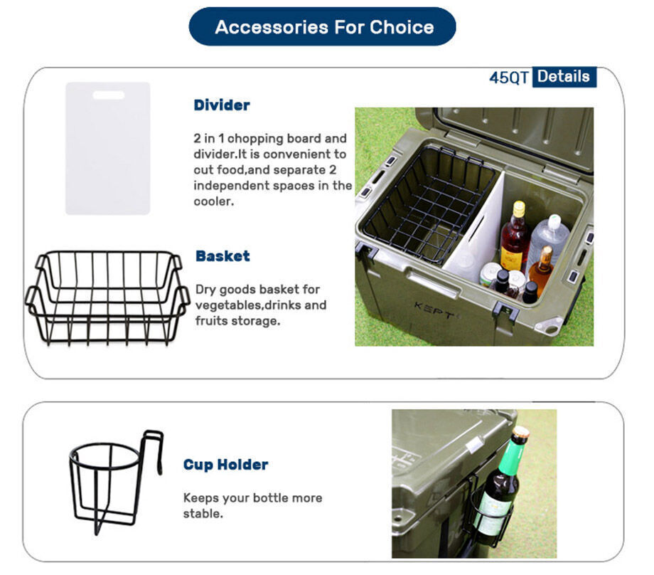 Buy Wholesale China 45qt Camping Rotomolded Ice Cooler Box With Bottle ...