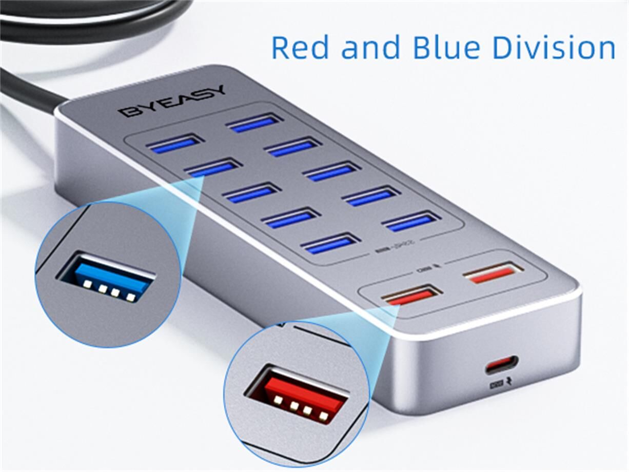 Odm Oem Usb C Hub A To C-10*usb3.0 2*usb A Qc3.0 Usb C 5v/3a ...