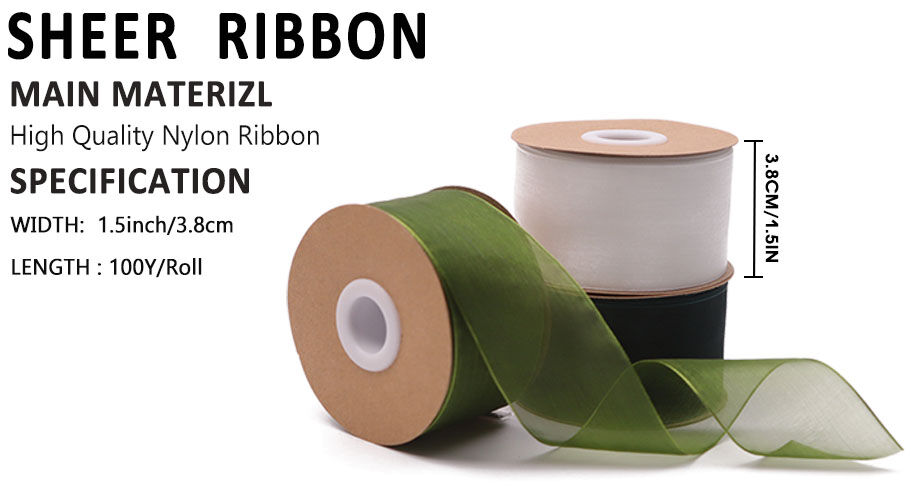 Buy Wholesale China Organza Ribbon 1-1/2'' Sheer Ribbon For Wedding ...