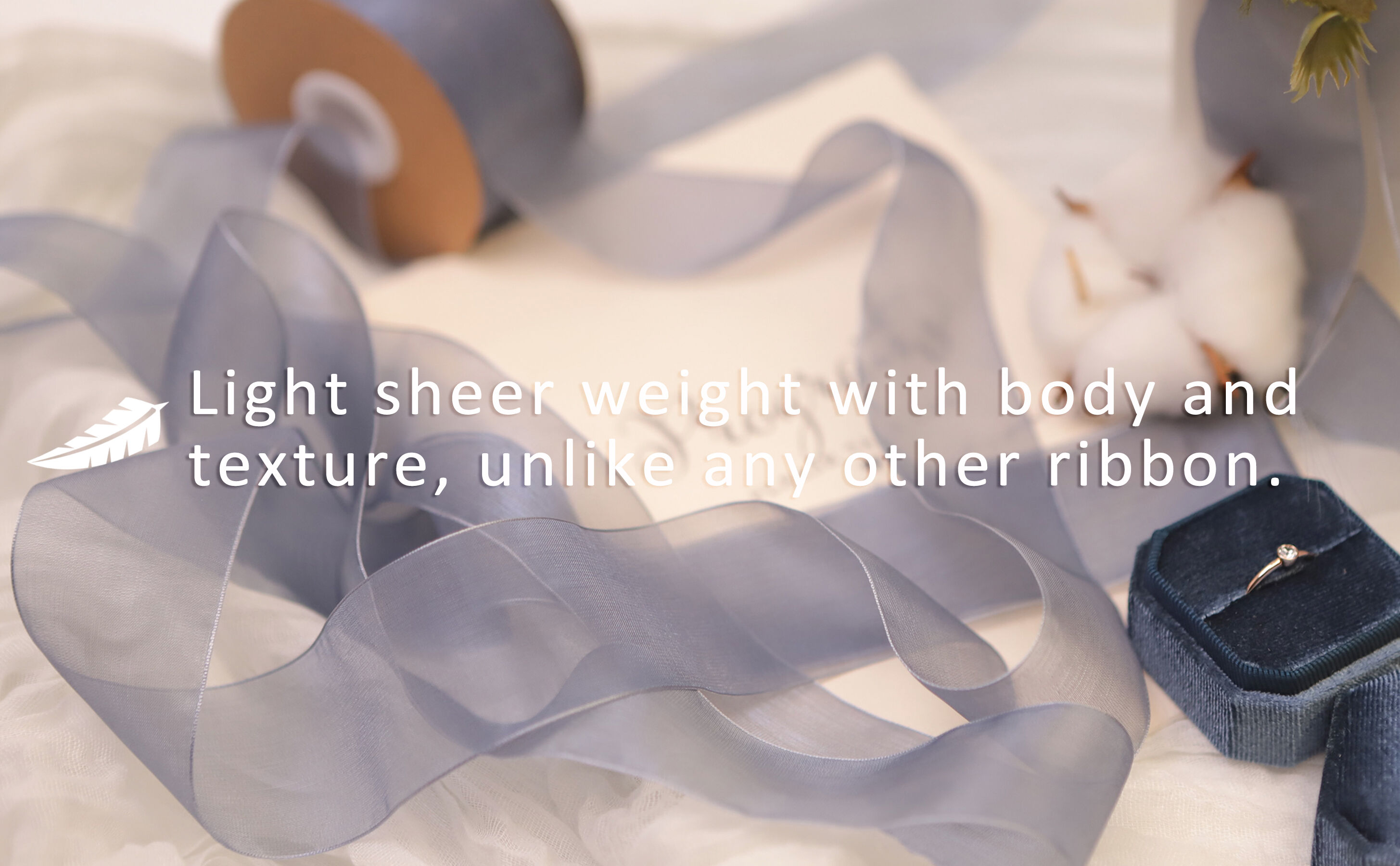 Buy Wholesale China Organza Ribbon 1-1/2'' Sheer Ribbon For Wedding ...