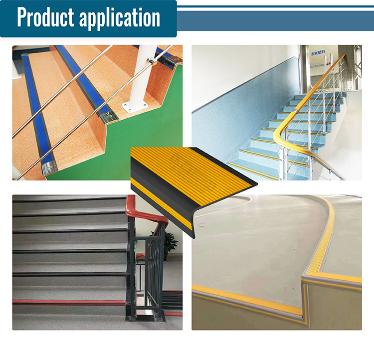 Flexible Vinyl Stair Edging Stair Nose Pvc Anti Slip Pvc Rubber Stair ...